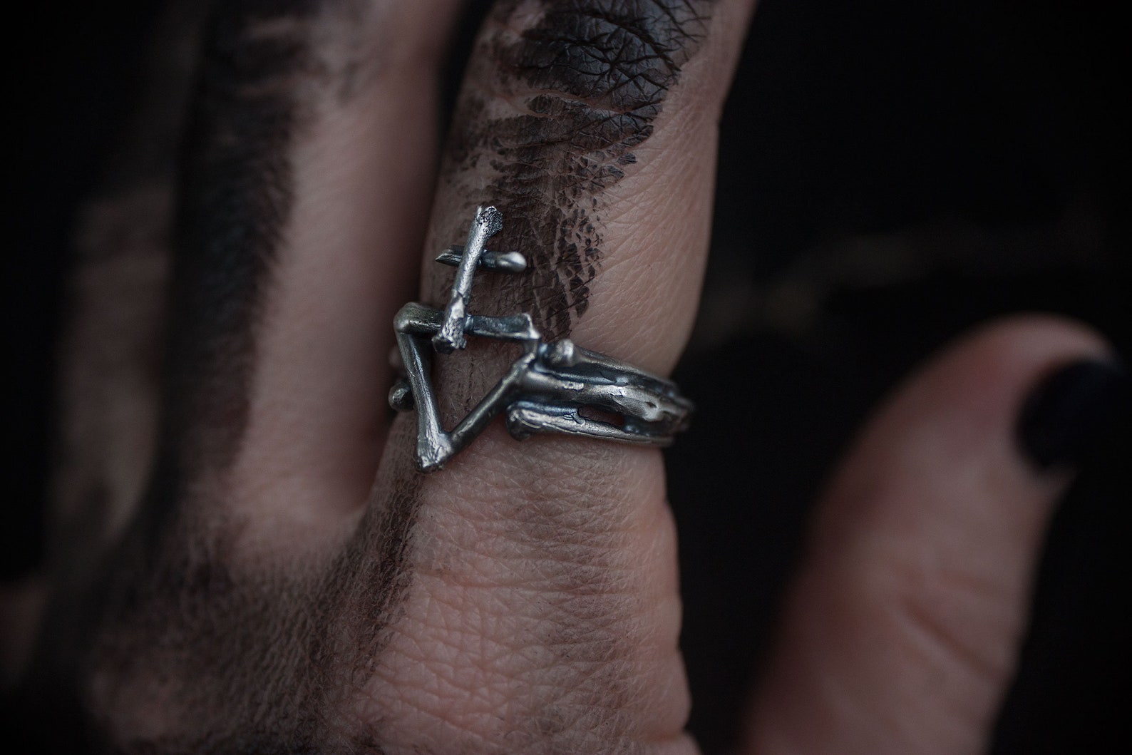 Sulfur Alchemy Silver Ring Gothic Jewelry | Etsy