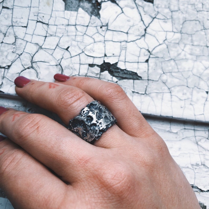 Sterling Silver Ring texture Fantasysilver - Etsy