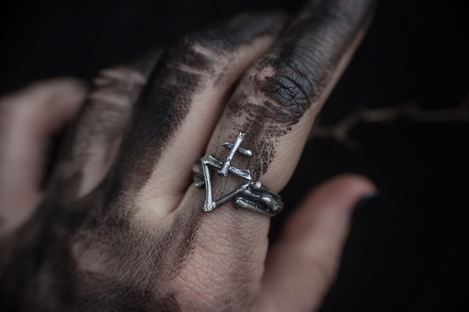 Sulfur Alchemy Silver Ring Gothic Jewelry | Etsy