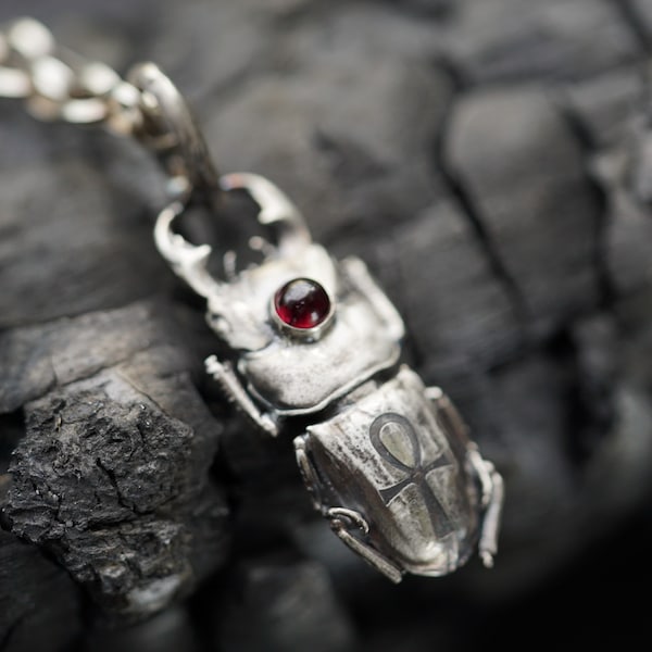 Silver Scarab - Etsy