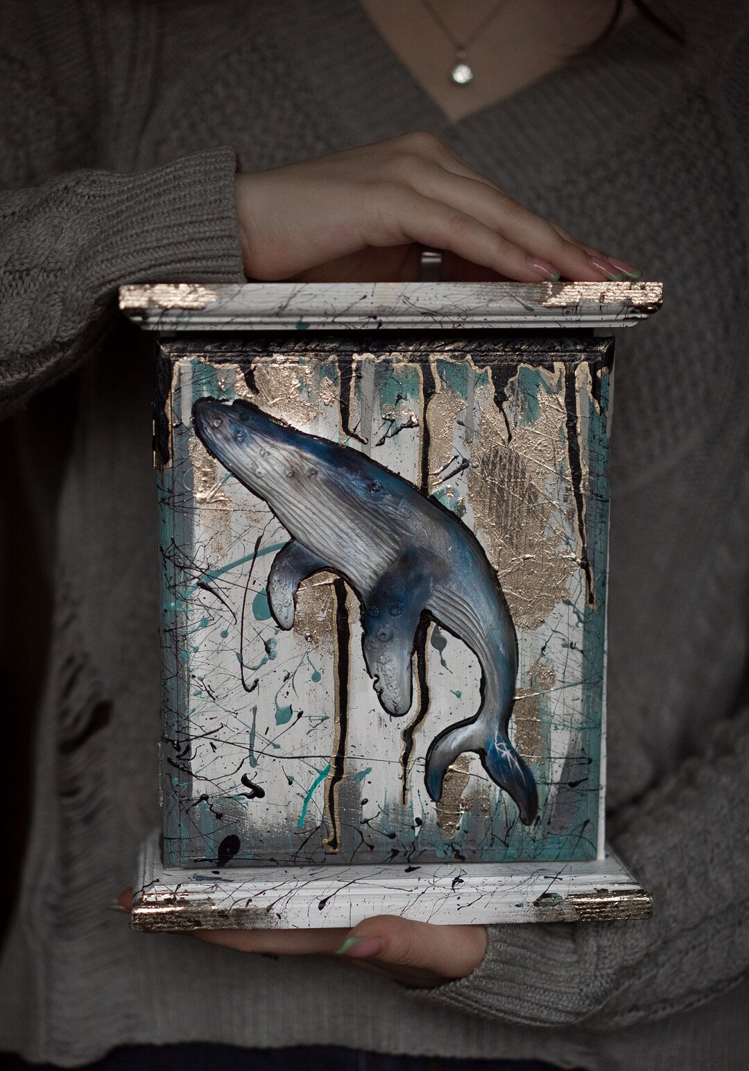 Wooden Key Cabinet Whale-key Holder for Wall-wall Key Organizer - Etsy