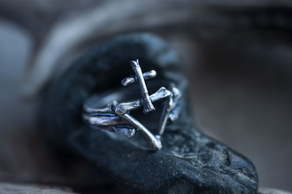 Sulfur Alchemy Silver Ring Gothic Jewelry | Etsy