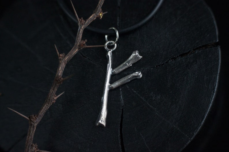 Viking Rune Fehu Pendant for Wealth and Money Sterling Silver | Etsy
