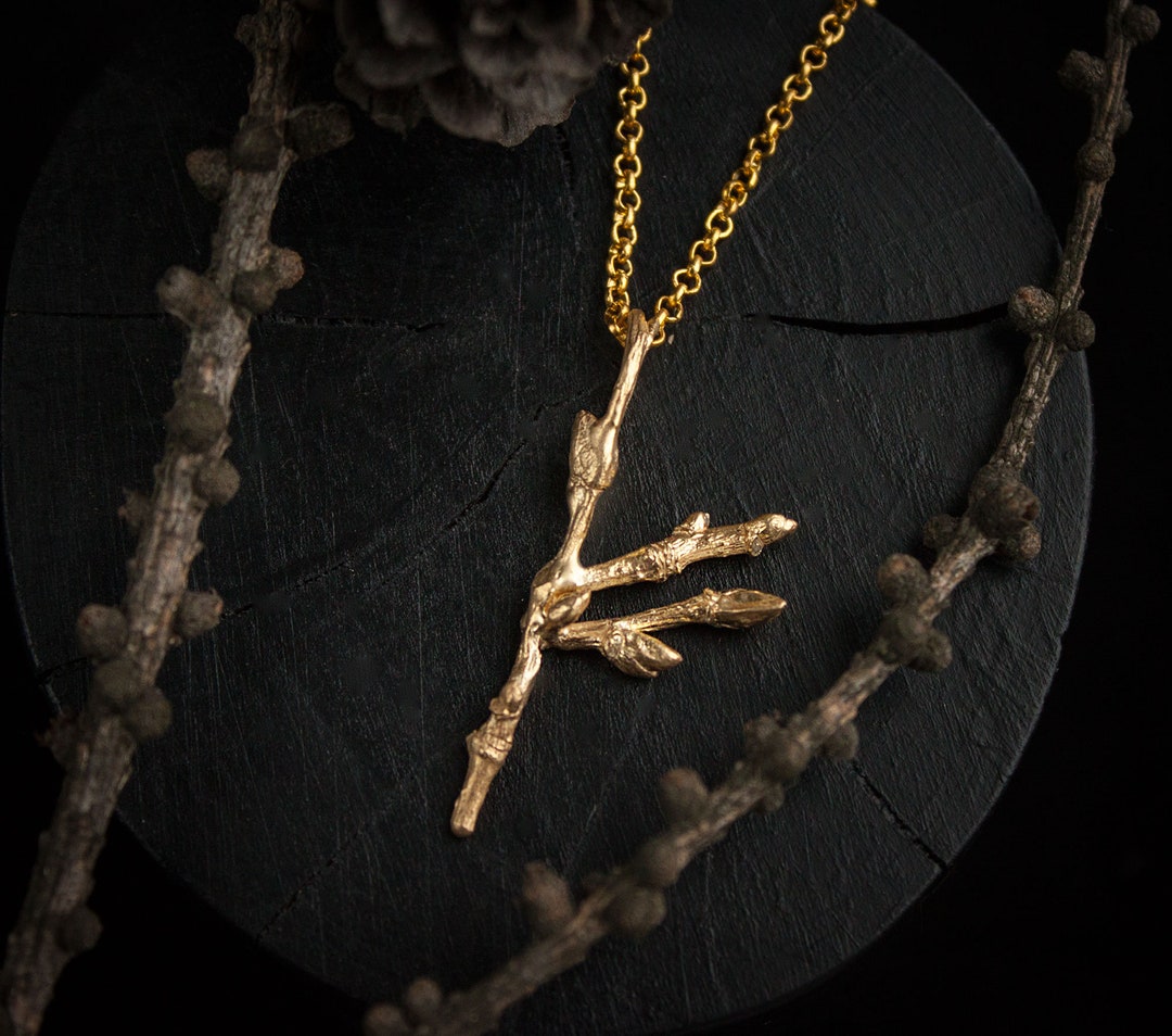 Viking Pendant Rune Fehu for Wealth and Money. Gilding Sterling Silver ...