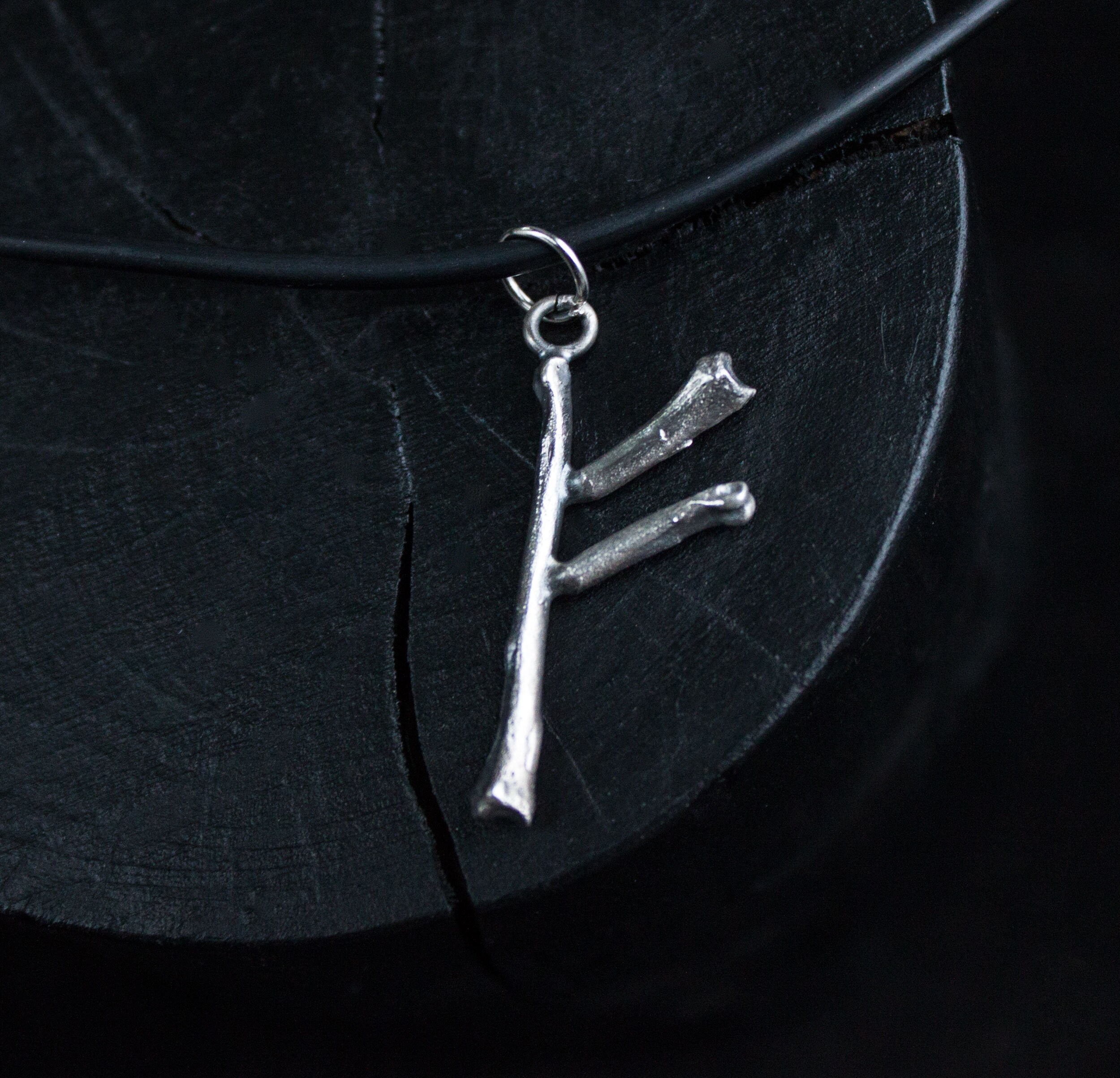Viking Rune Fehu Pendant for Wealth and Money, Sterling Silver Necklace ...