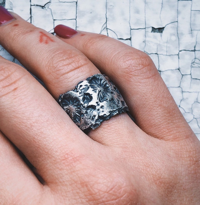 Sterling Silver Ring texture Fantasysilver - Etsy
