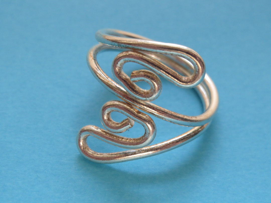 Alpaca Silver Mexican Swirl Artist Artistic Design Ring - Etsy