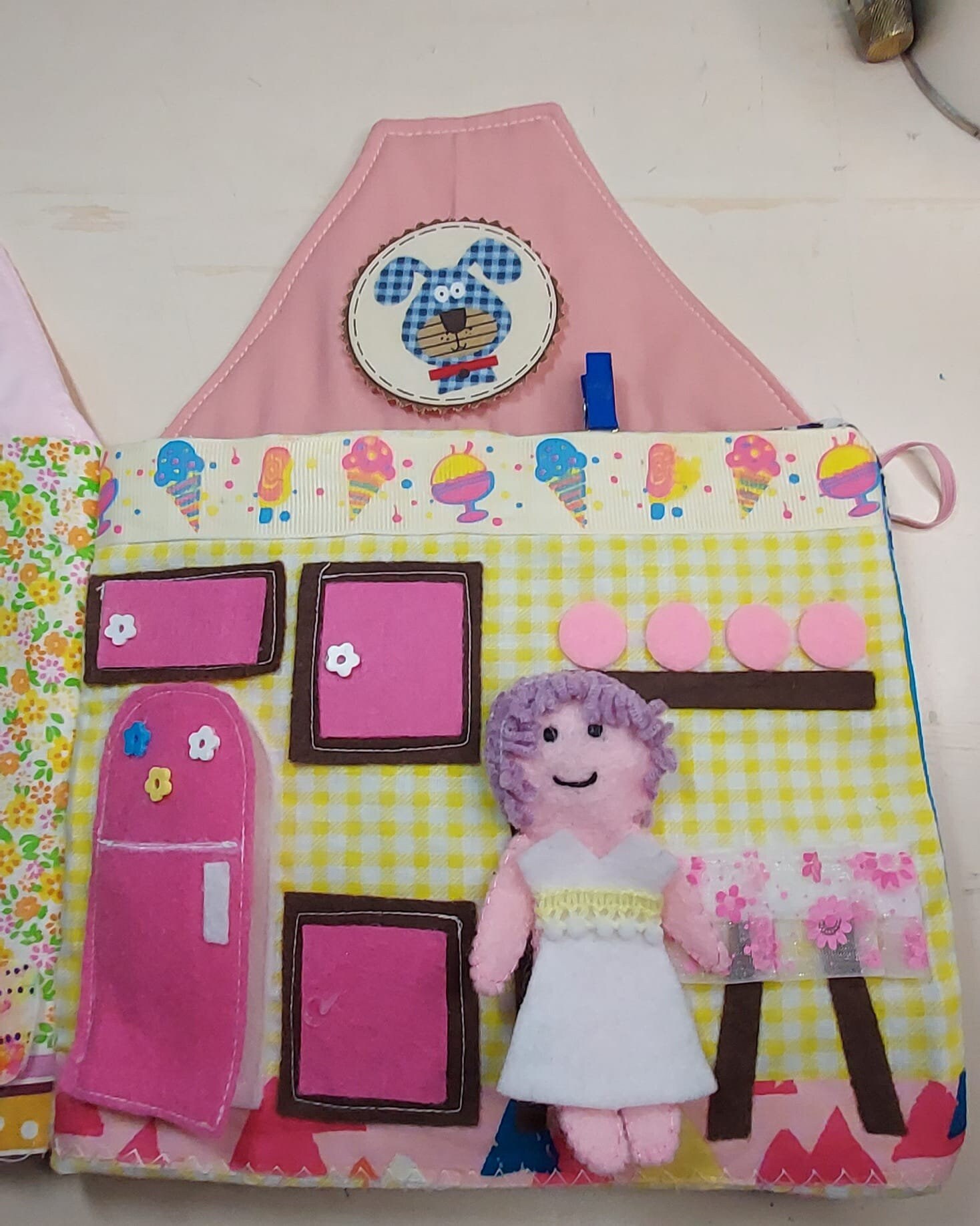 Portable Fabric Doll House With Furnishing, Doll, and Accessories - Etsy