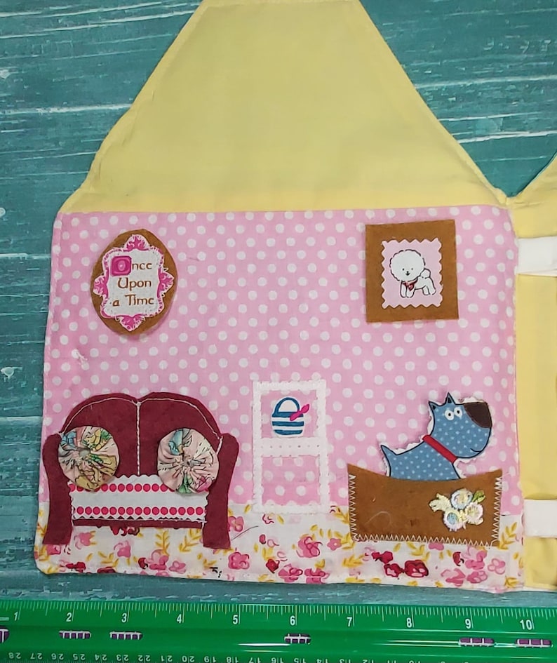 Portable Fabric Doll House With Furnishing, Doll, and Accessories - Etsy