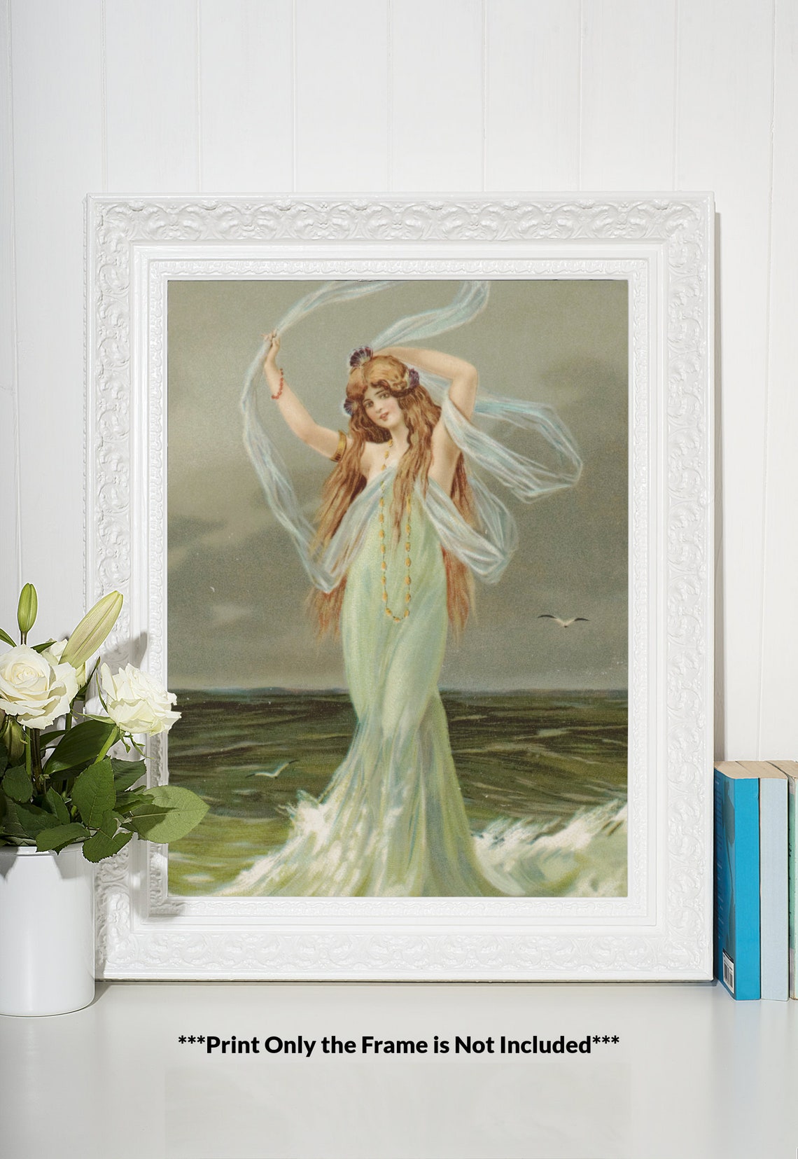 Art Nouveau Mermaid Bride Water Nymph Fairy Fairies Sea Nymph | Etsy