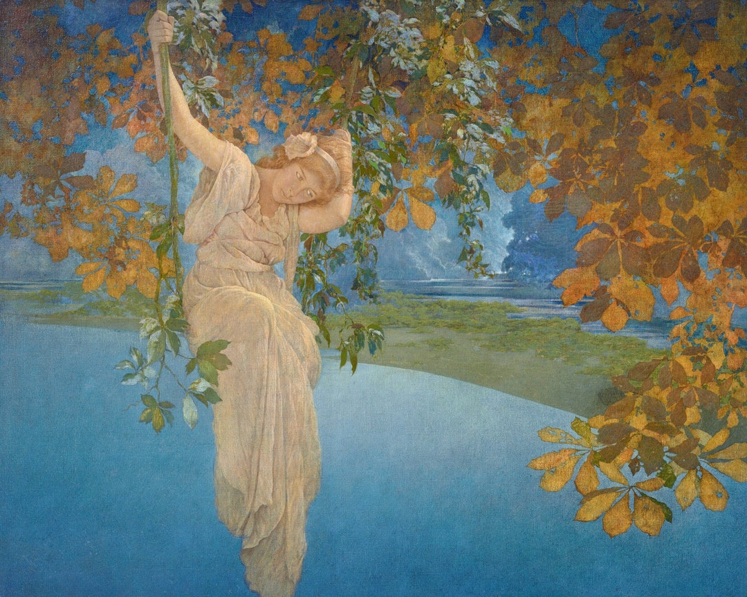 Maxfield Parrish, Reveries, Art Print, 1920’s Style, Vintage Print of a ...