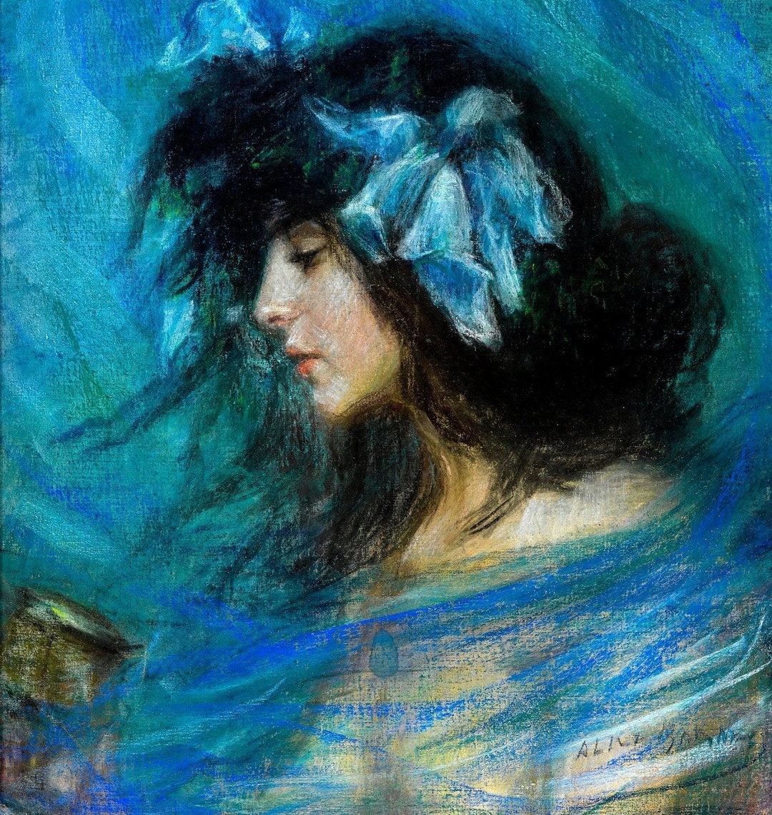Alice Pike Barney, Dreamland, Art Print, Blue Art, Surreal Art, Dreamy ...