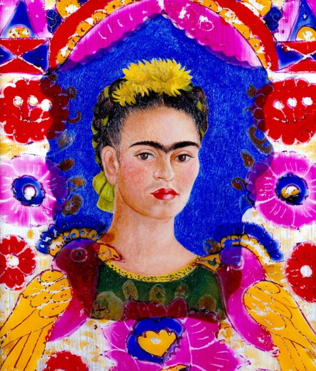 Frida Kahlo Portrait Symbolist Symbolism Mexican Artwork - Etsy