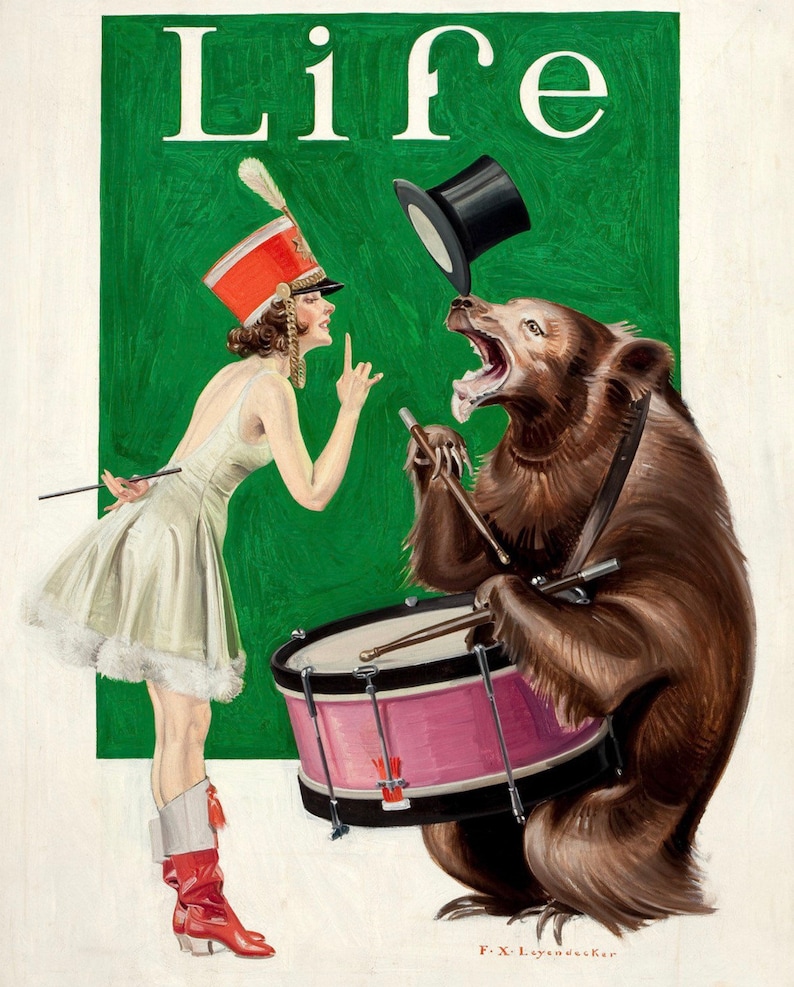 Life Magazine 1922 Cover Art by F. X. Leyendecker Baton Twirler - Etsy
