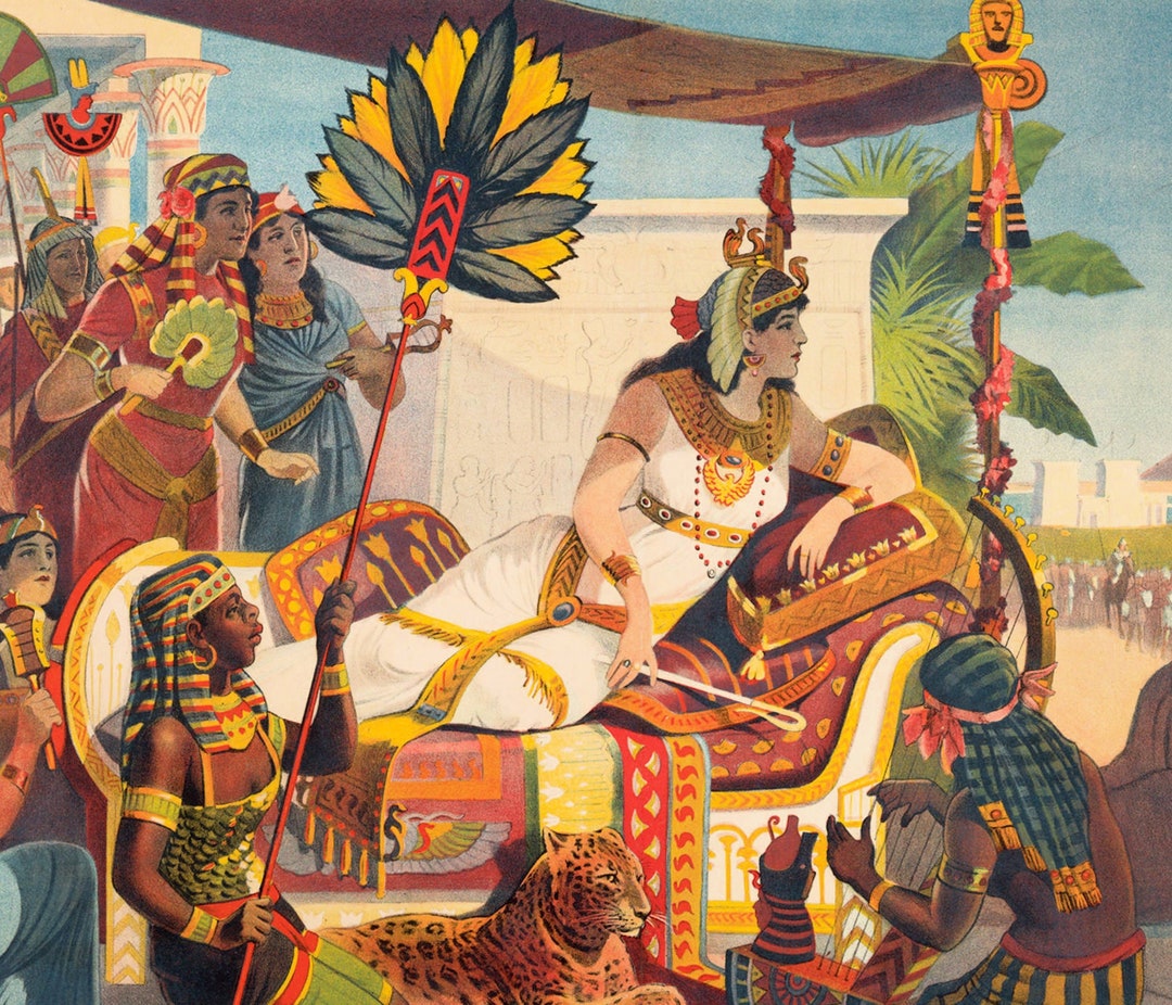 Cleopatra Art Print, Cleopatra Home Decor, Julius Caesar and Mark ...