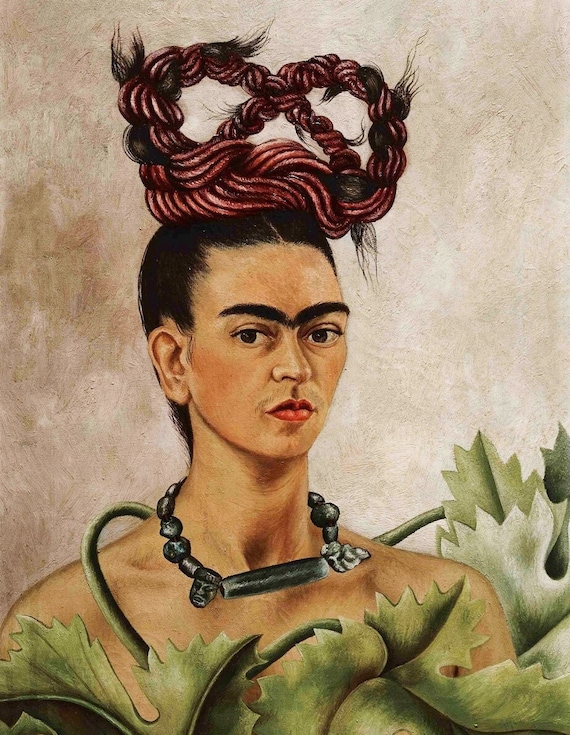 Frida Kahlo Portrait Symbolist Symbolism Mexican Artwork | Etsy