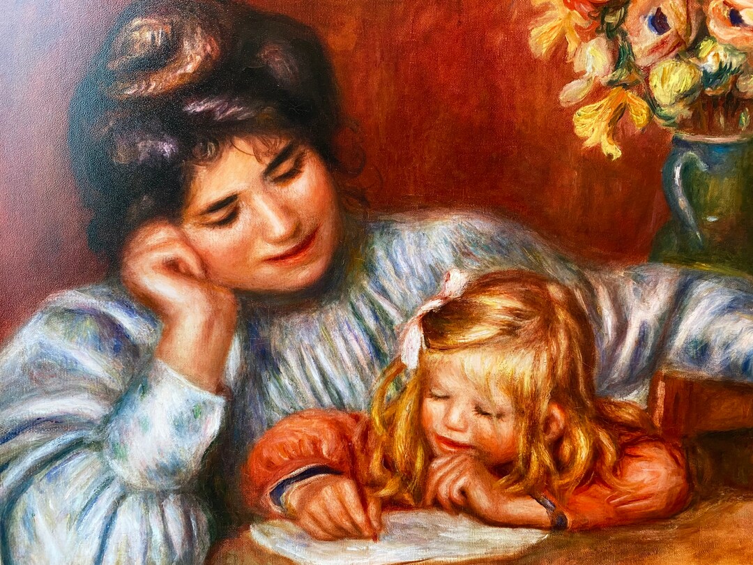 Pierre-auguste Renoir. Writing Lesson, Renoir Art, Renoir Artwork ...