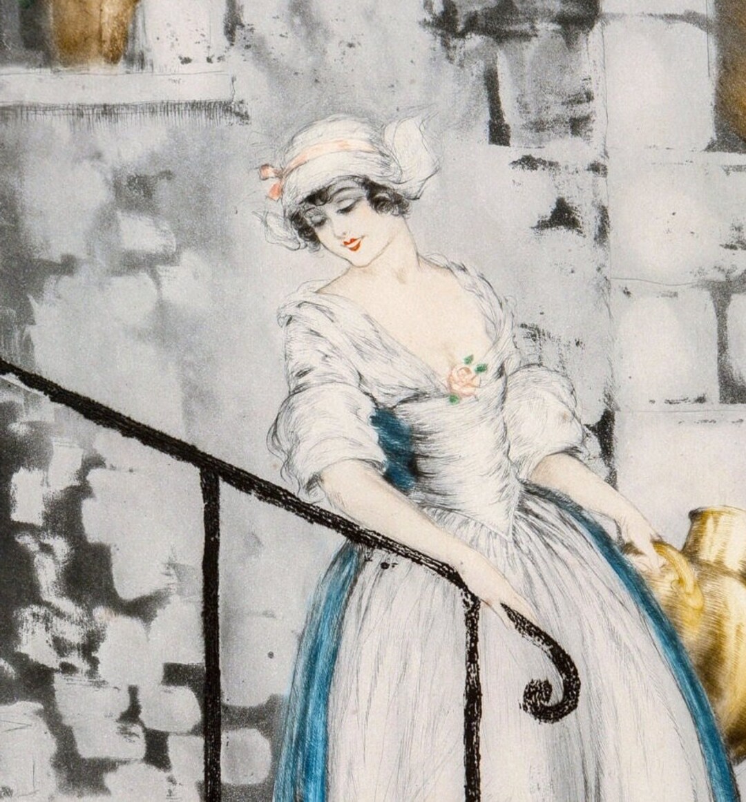 Louis Icart, Beautiful 1940’s / 1950’s Glamorous Woman, French ...