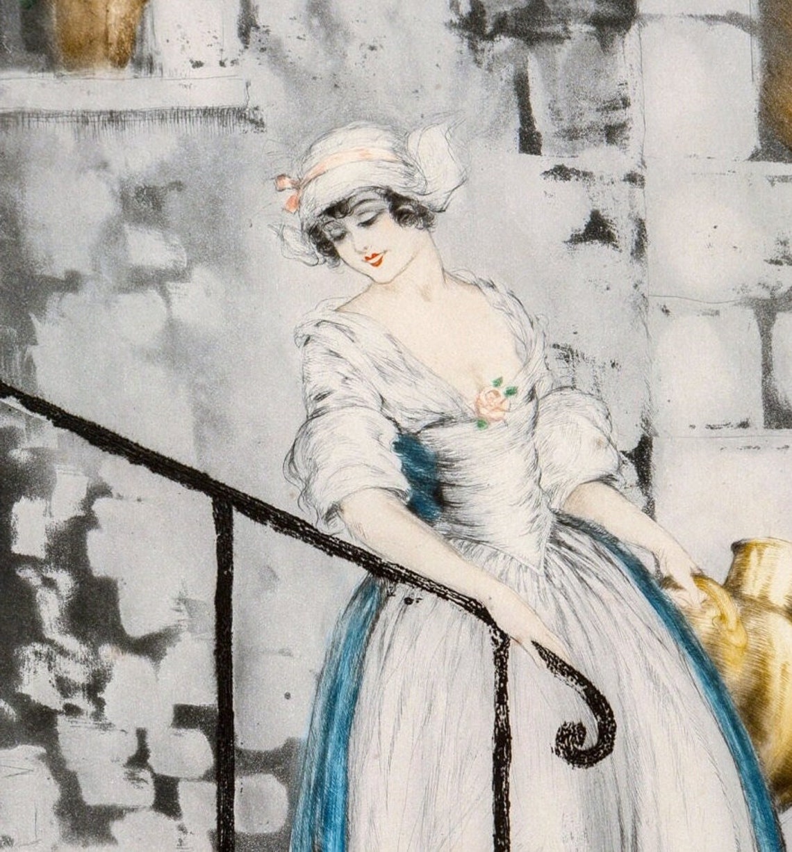 Louis Icart Beautiful 1940s / 1950s Glamorous Woman French - Etsy