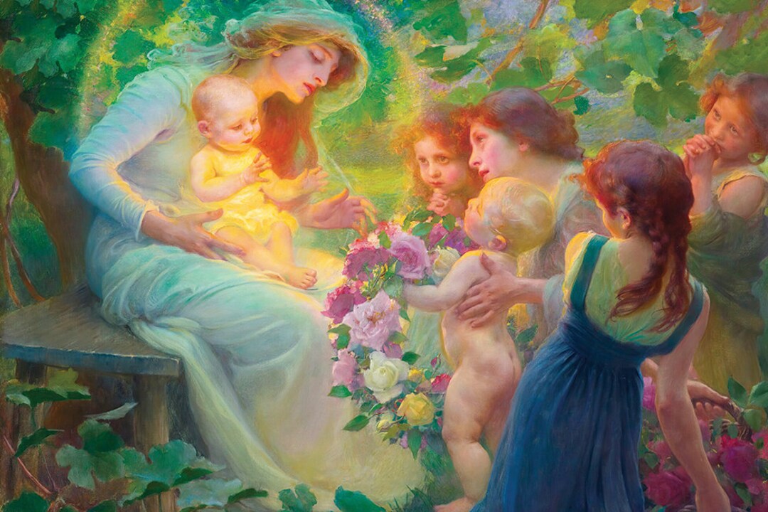 LARGE 12x18 Poster Print, Mystic Roses, Franz Dvorak, Fairy Art ...