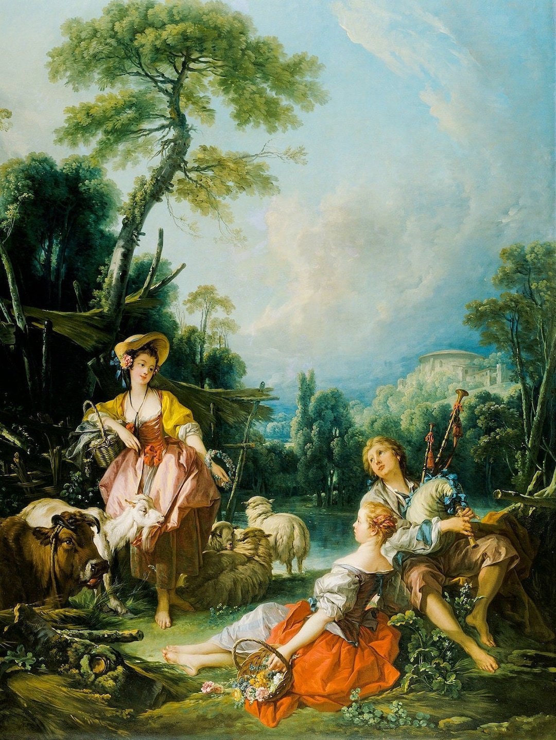 François Boucher, Summer Pastoral, Rococo Art, French Country, Light ...