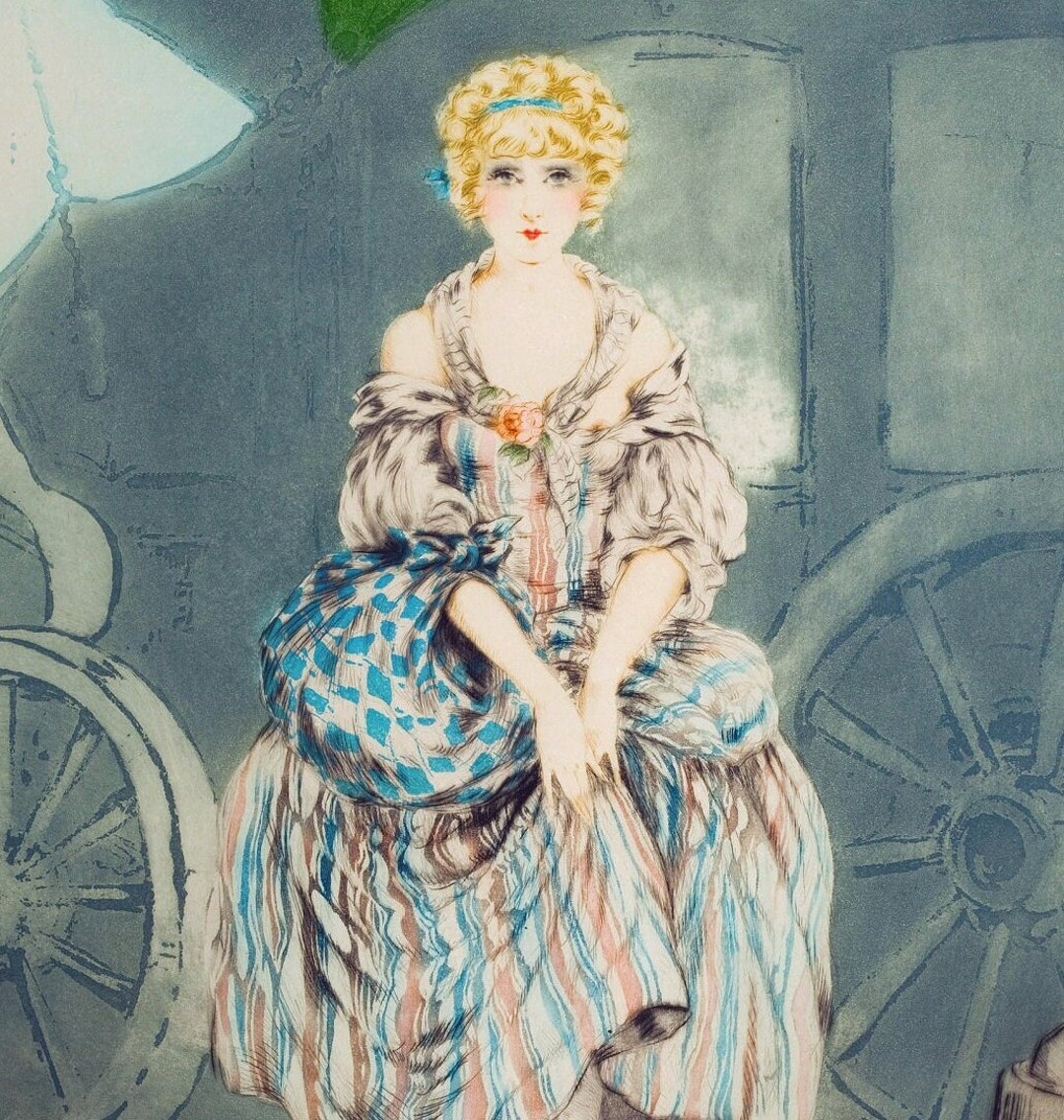 Louis Icart, Beautiful 1940’s / 1950’s Glamorous Woman, French ...
