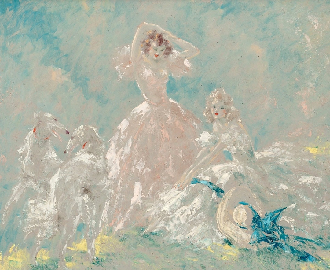 Louis Icart, Beautiful 1940’s / 1950’s Glamorous Woman, French ...