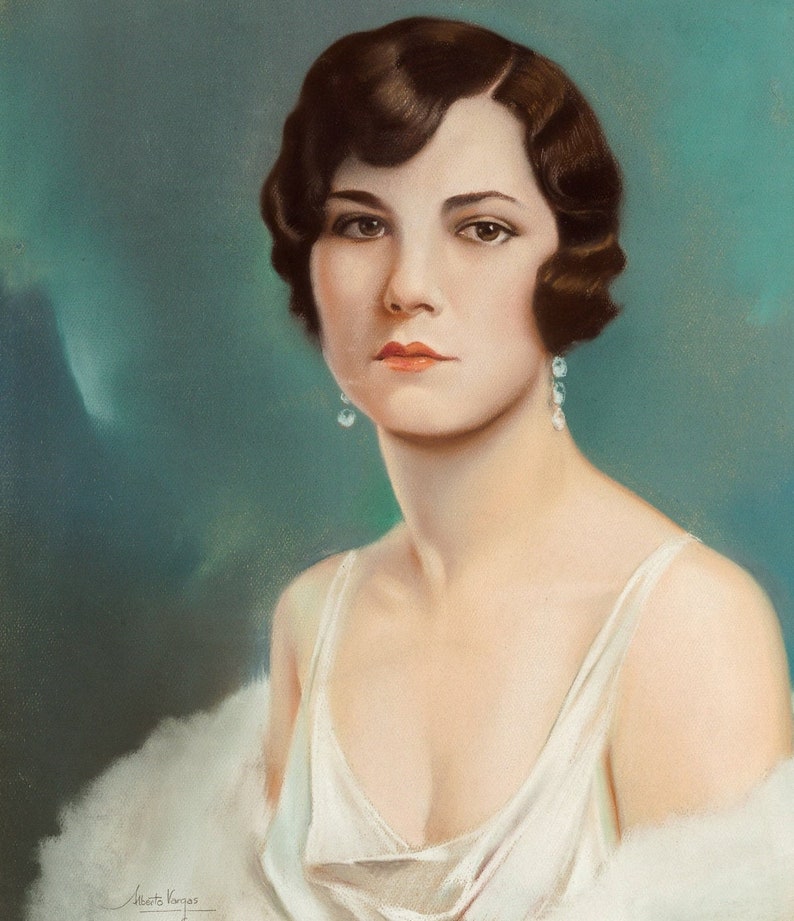 Alberto Vargas Portrait of a Flapper Art Print 1920s Art | Etsy