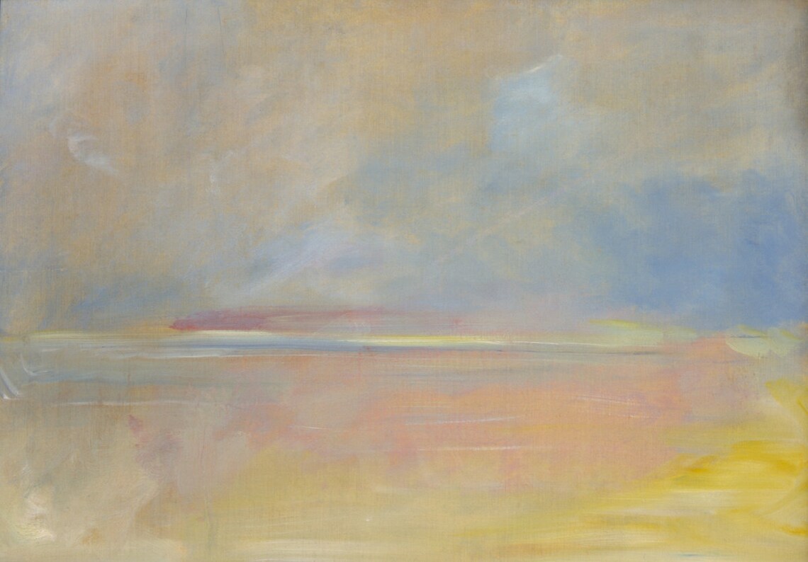 Modern, Abstract Art, Modern Transitional, Print of a Painting, Neutral ...