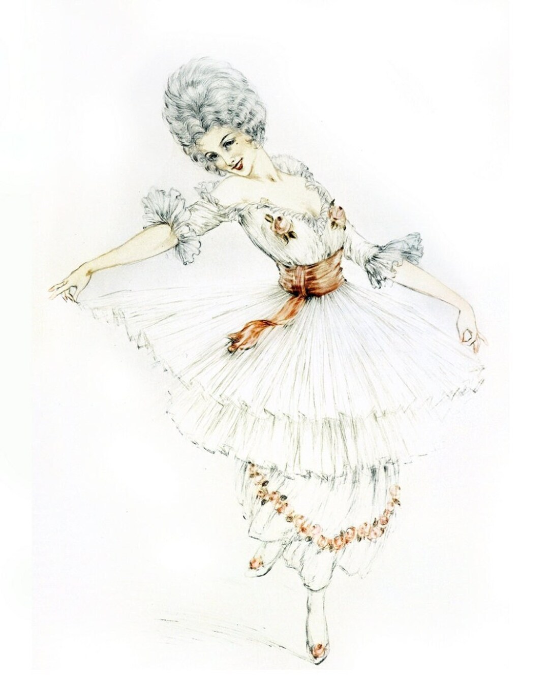 Louis Icart, Minuet in Rose, Louis Icart Print, Print of a Painting ...
