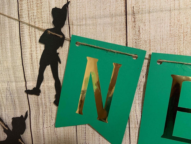 Never Grow up Peter Pan Banner | Neverland Birthday Banner | Lost Boys ...