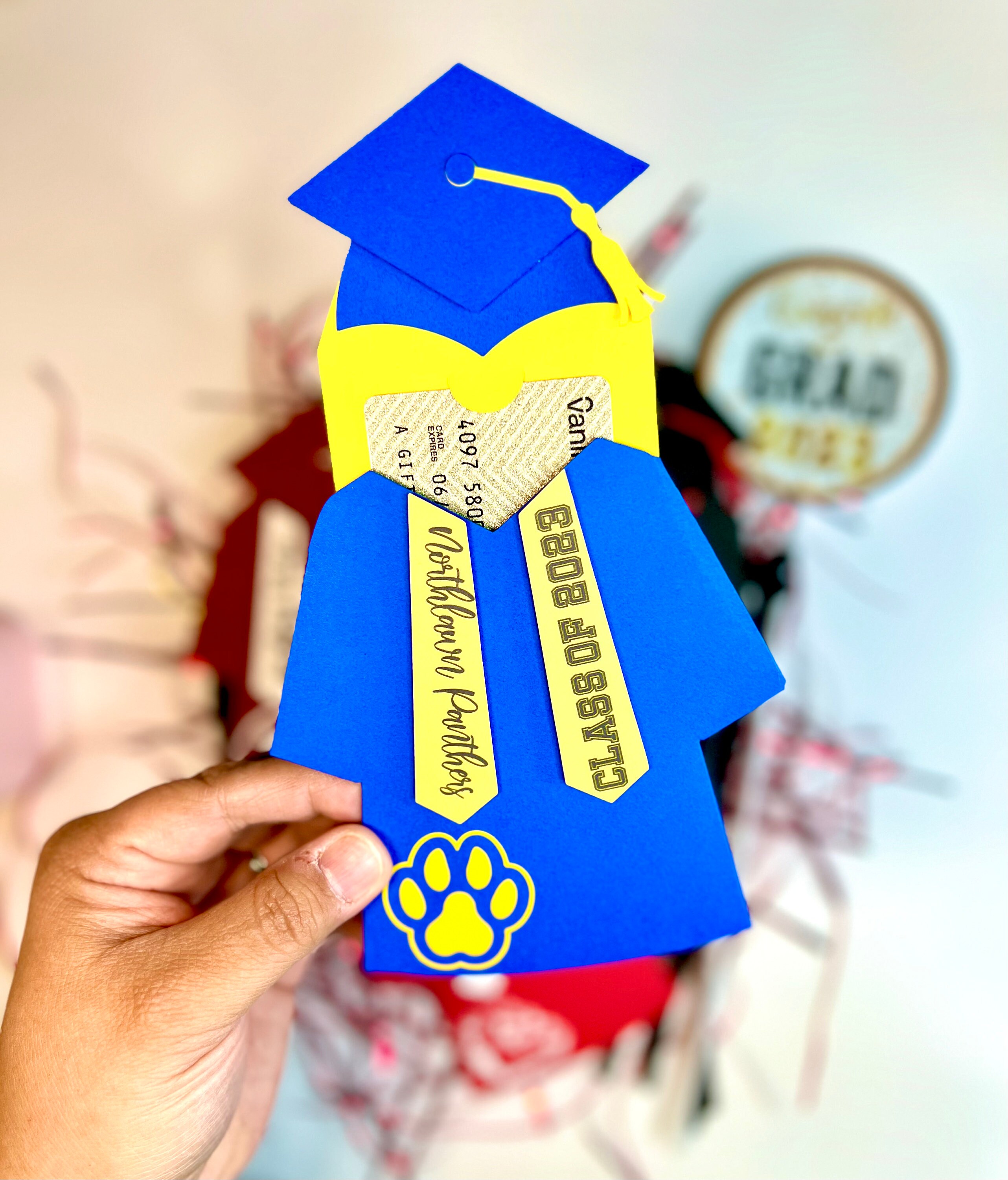 Cap & Gown Graduation Gift Card Holder | High School Card | School ...