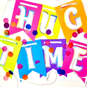 Trolls Birthday Party Hug Time Banner | Trolls Party Banner | Colorful ...