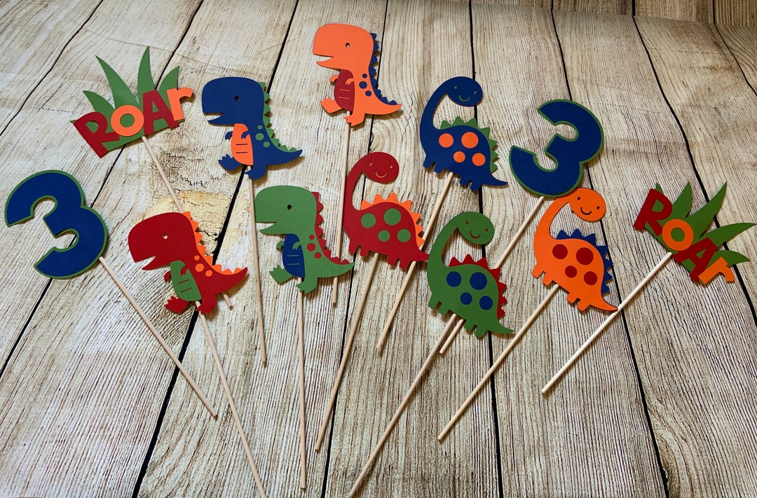 Dinosaur Centerpiece Bundle | Birthday Party Table Decor | Roaring Dino ...