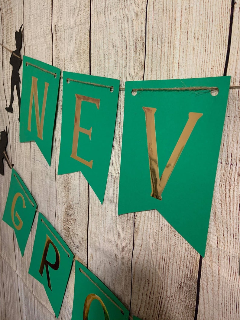 Never Grow up Peter Pan Banner | Neverland Birthday Banner | Lost Boys ...