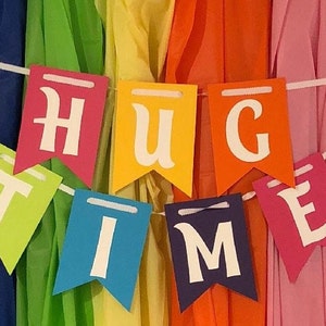 Trolls Birthday Party Hug Time Banner | Trolls Party Banner | Colorful ...