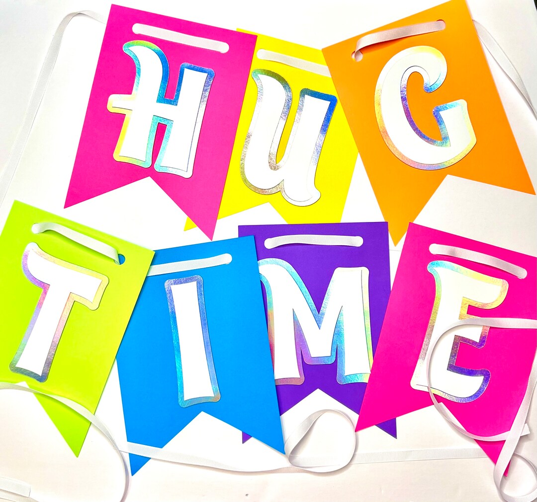 Trolls Birthday Party Hug Time Banner | Trolls Party Banner | Colorful ...