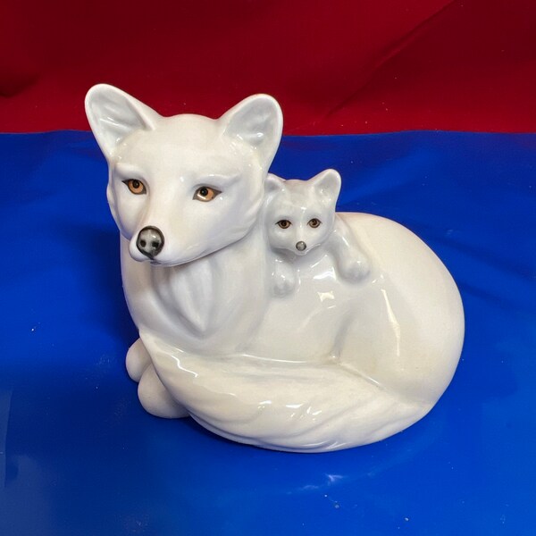 White Fox Figurine - Etsy
