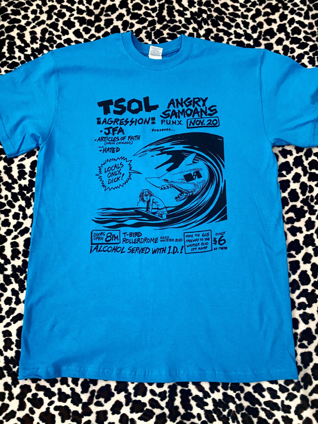TSOL Vintage 1980's Punk Rock Flyer T-shirt (blue) - Etsy