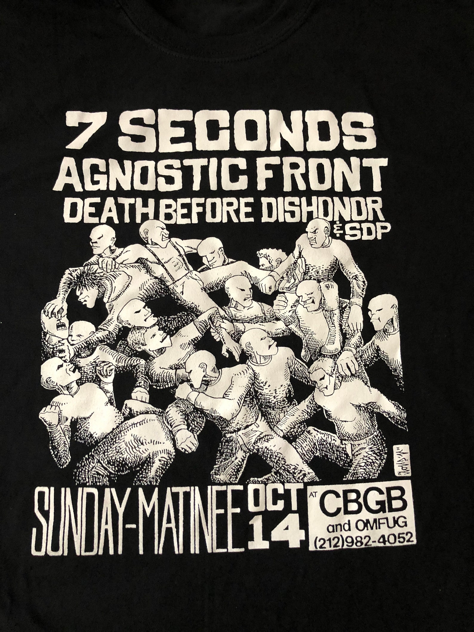 7 Seconds/Agnostic Front Vintage CBGB Flyer Tee | Etsy
