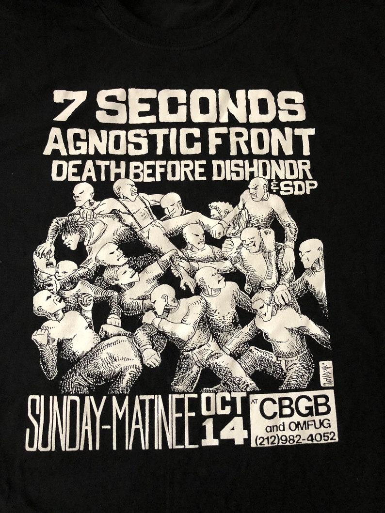 7 Seconds/agnostic Front Vintage CBGB Flyer Tee - Etsy