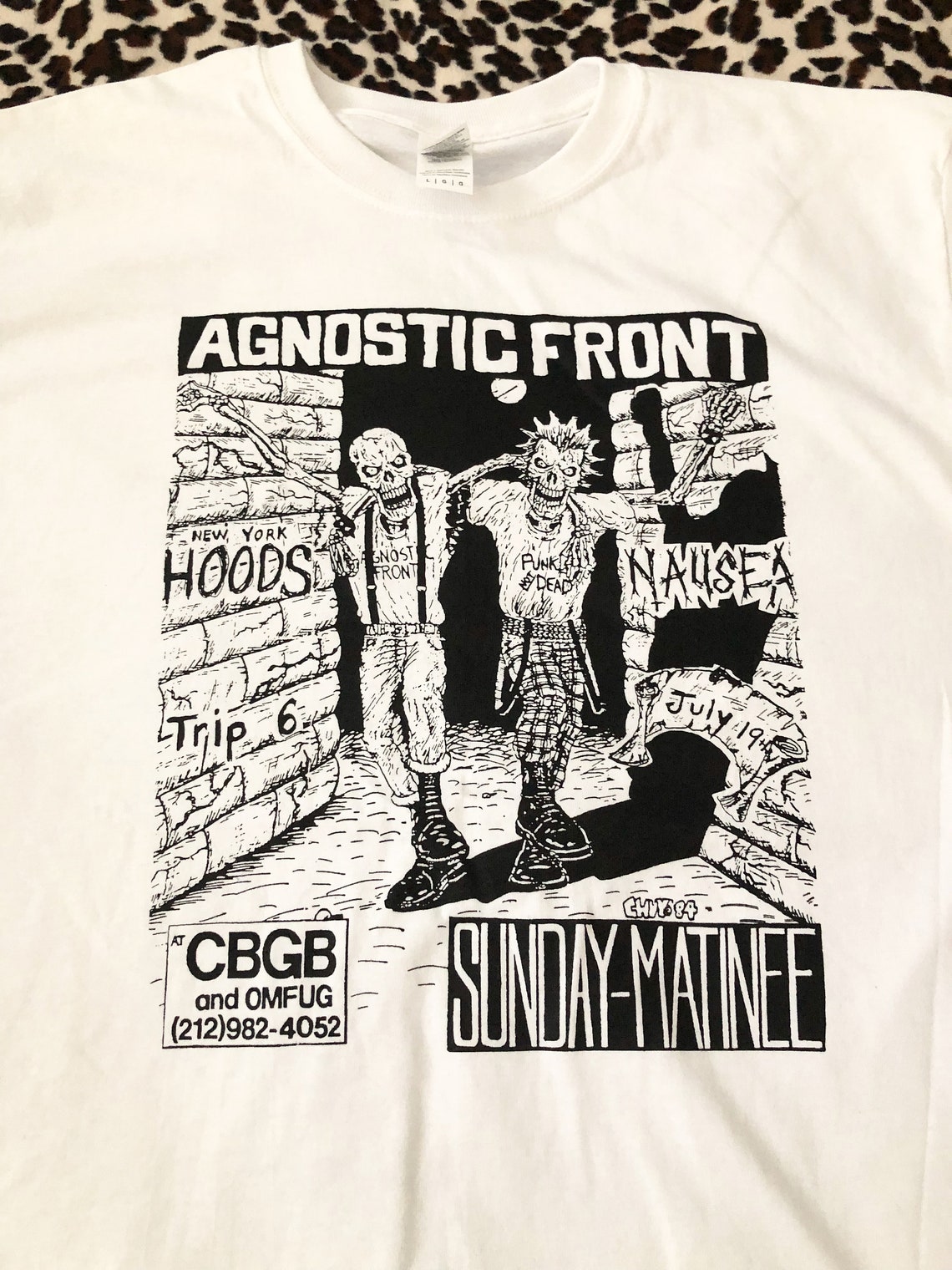 Agnostic Front Vintage CBGB Flyer Tee | Etsy