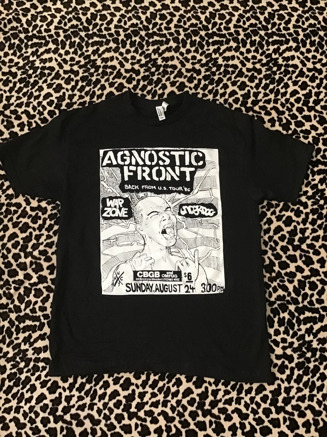 Agnostic Front Vintage CBGB Flyer Tee - Etsy