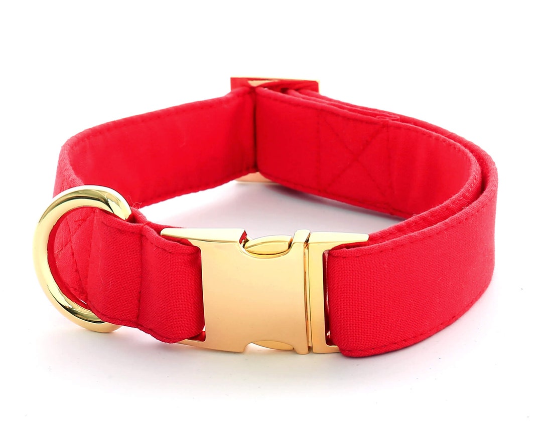 SECONDS SALE: Ruby Dog Collar // Red Pet Collar // - Etsy