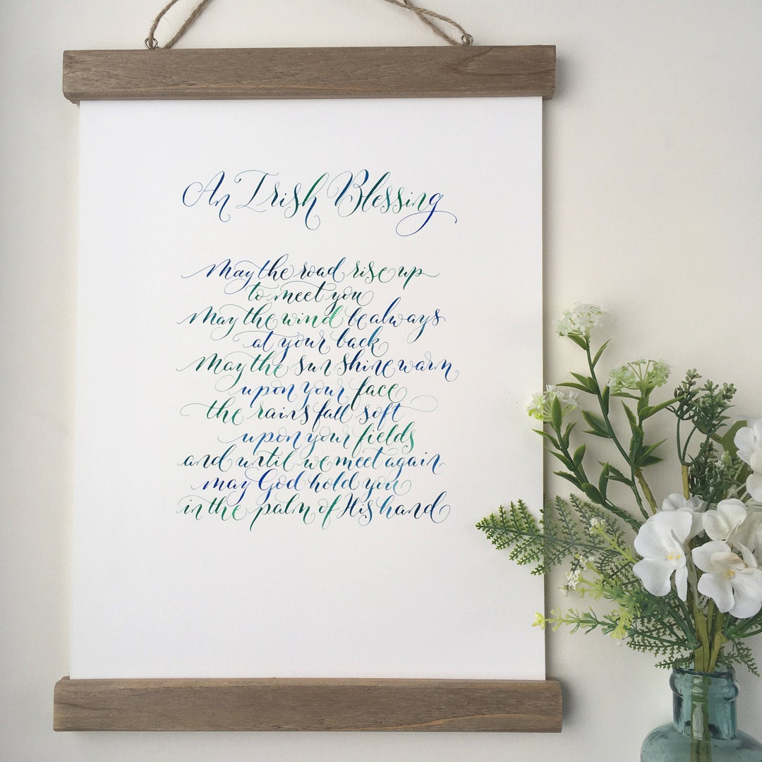 An Irish Blessing - High Quality Calligraphy Print of a Classic Irish ...