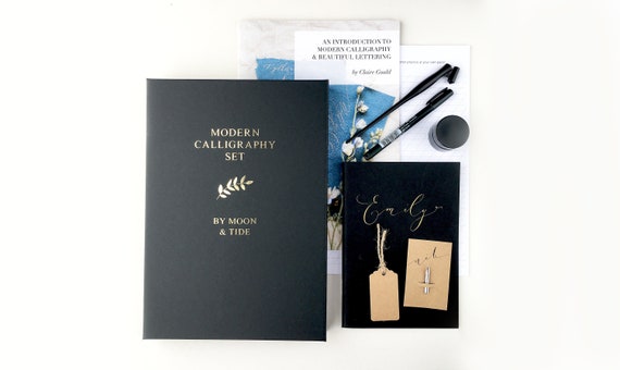 Beautiful modern calligraphy starter set with full colour | Etsy
