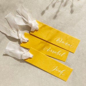 Vibrant Yellow Wedding Place Names - Etsy