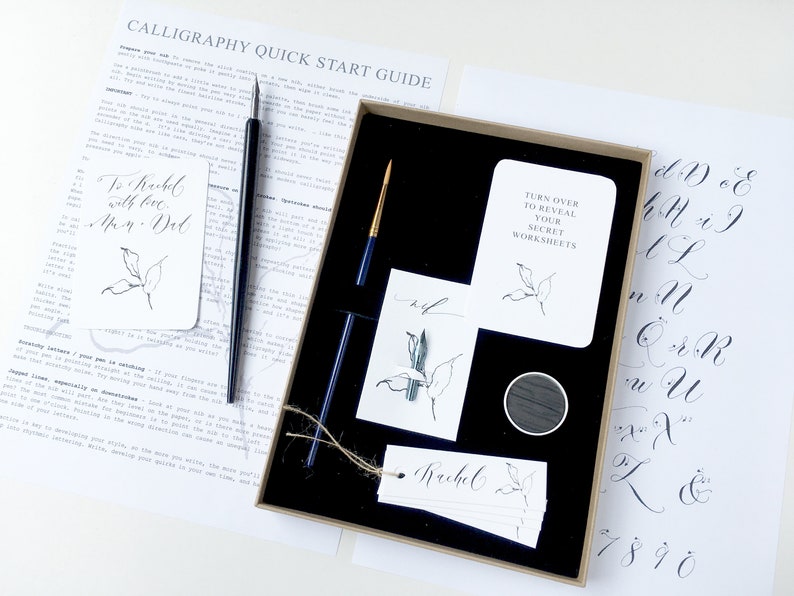 Letterbox Calligraphy Gift Set / Modern Calligraphy Set With 100 ...