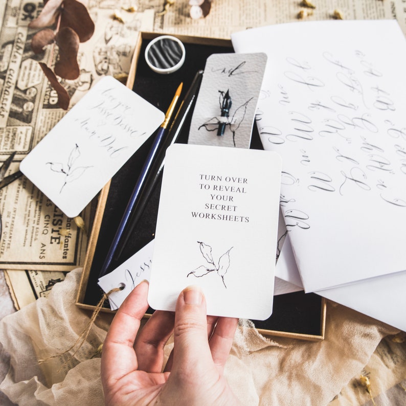 Letterbox Calligraphy Gift Set / Modern Calligraphy Set With 100 ...