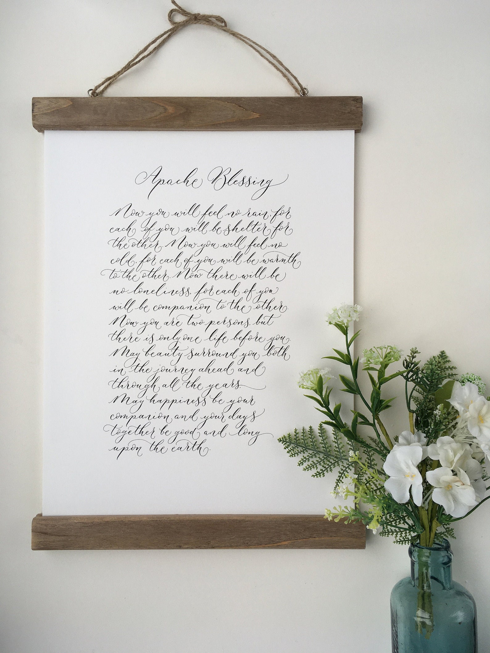 Apache Blessing - High Quality Calligraphy Print of a Favourite Wedding ...